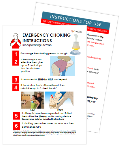 Instructional Poster – LifeVac Australia