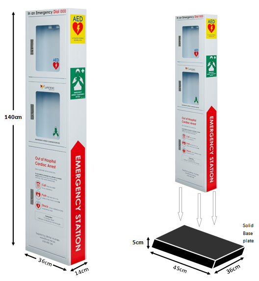 Emergency Cabinet with section for LifeVac – LifeVac Australia